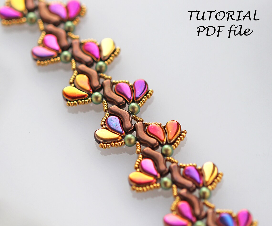 Beading Tutorial Tutorial Bracelet Beading Pattern Tutorial | Etsy