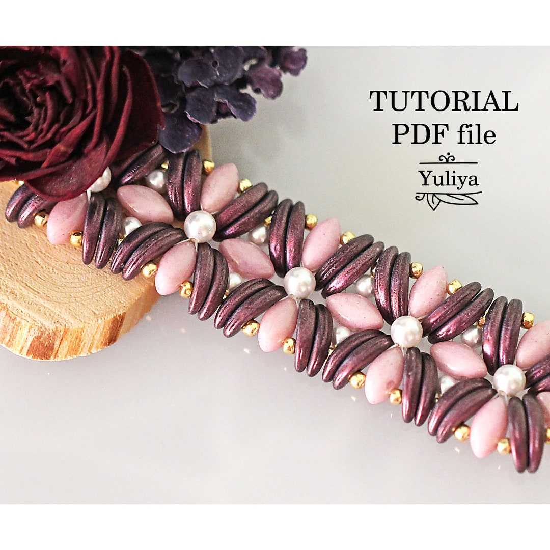 Bead Weaving Bracelet Pattern Crescent Irisduo Beads Step-by-step ...