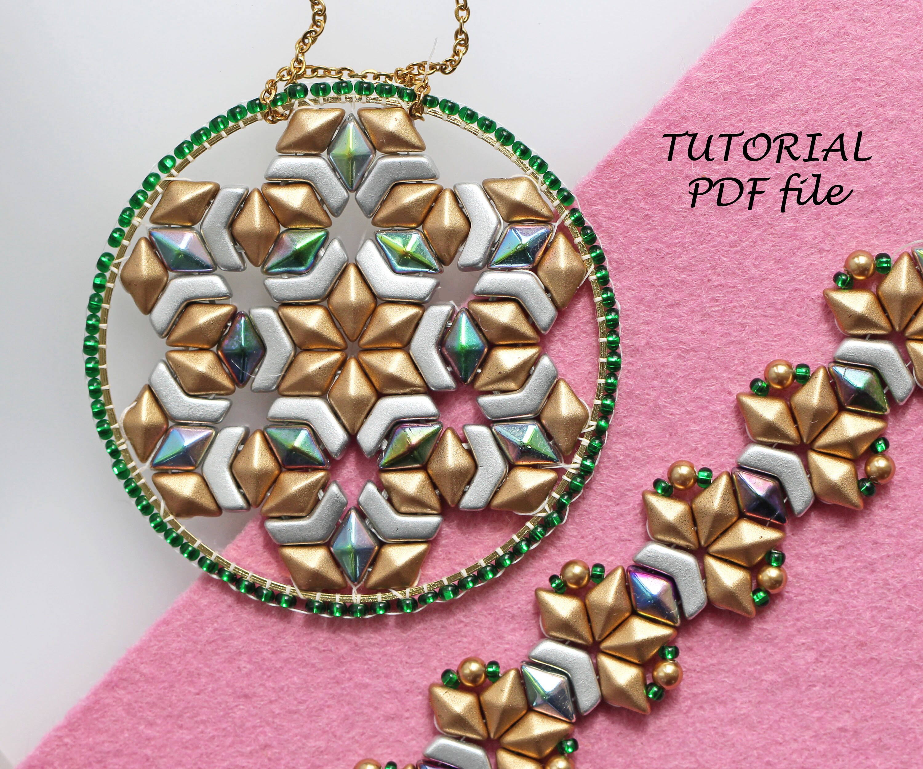 Beading Tutorial Beading Pattern Beaded Jewelry Tutorial | Etsy