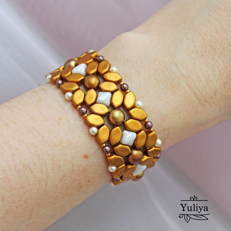 Beading tutorial bracelet Bead pattern bracelet Paros par | Etsy