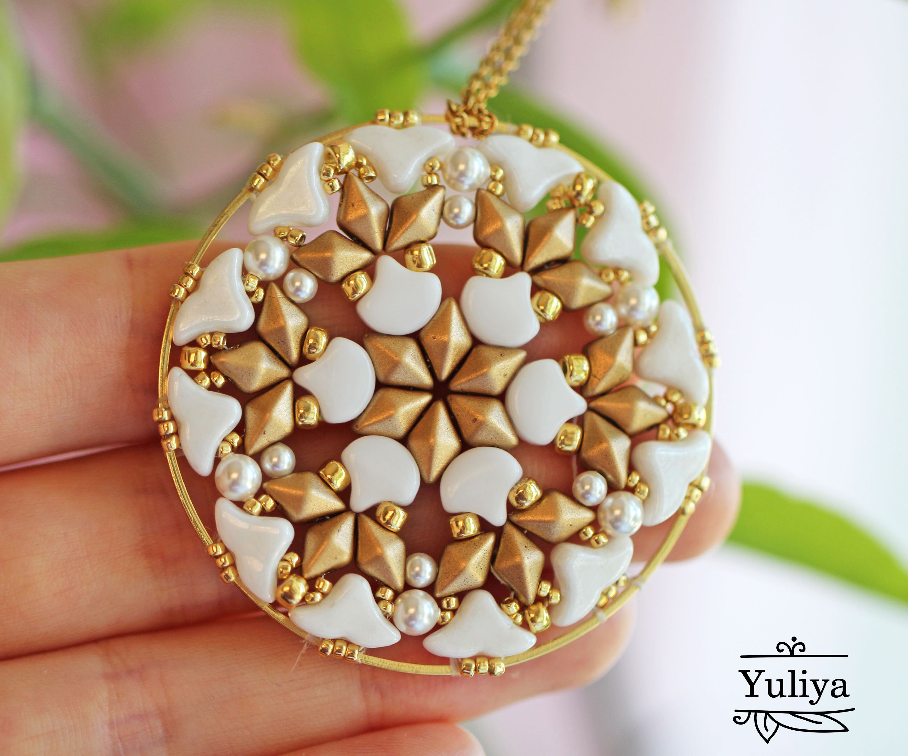 Beading Pattern Pendant Tutorial Bead Mandala Tutorial | Etsy