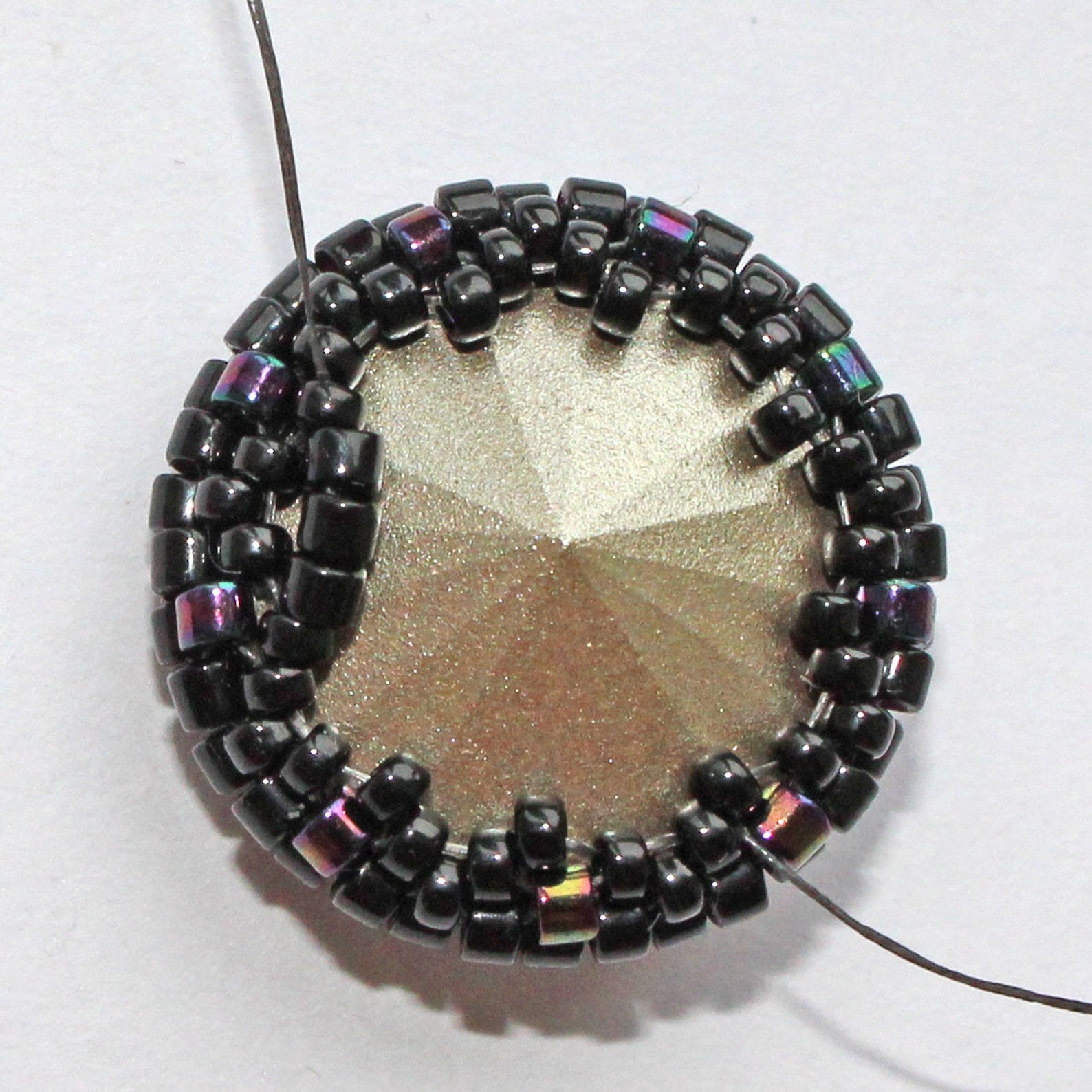 Rivoli Earrings Tutorial Beaded Earrings Pattern Swarovski - Etsy