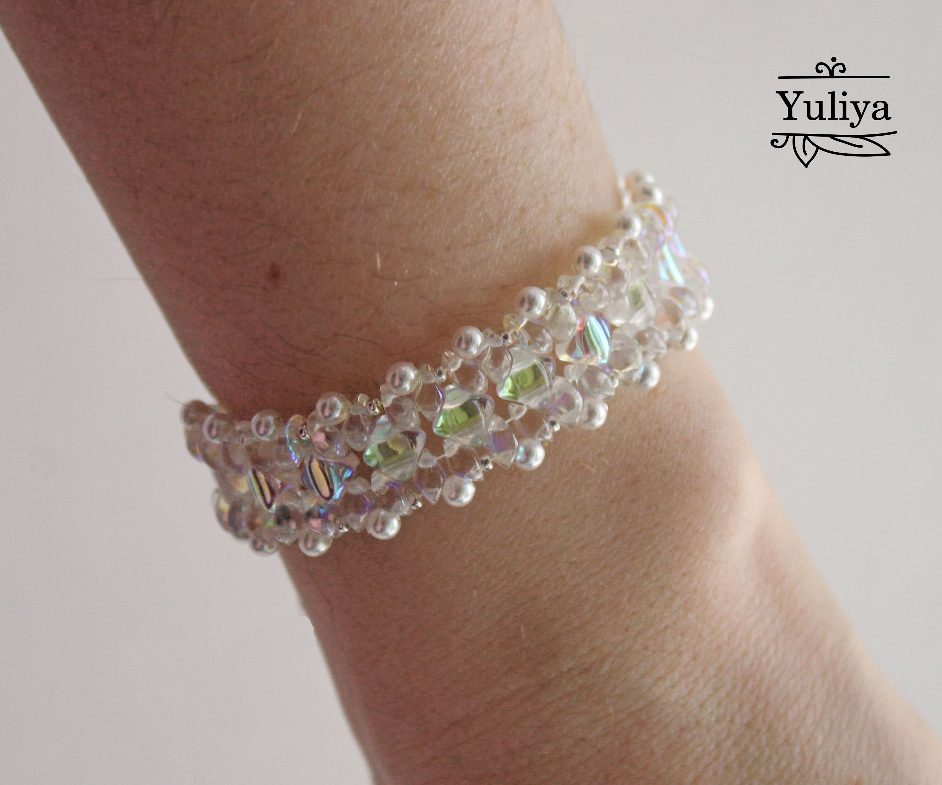 Simple bead pattern Easy beading tutorial Fast beaded | Etsy