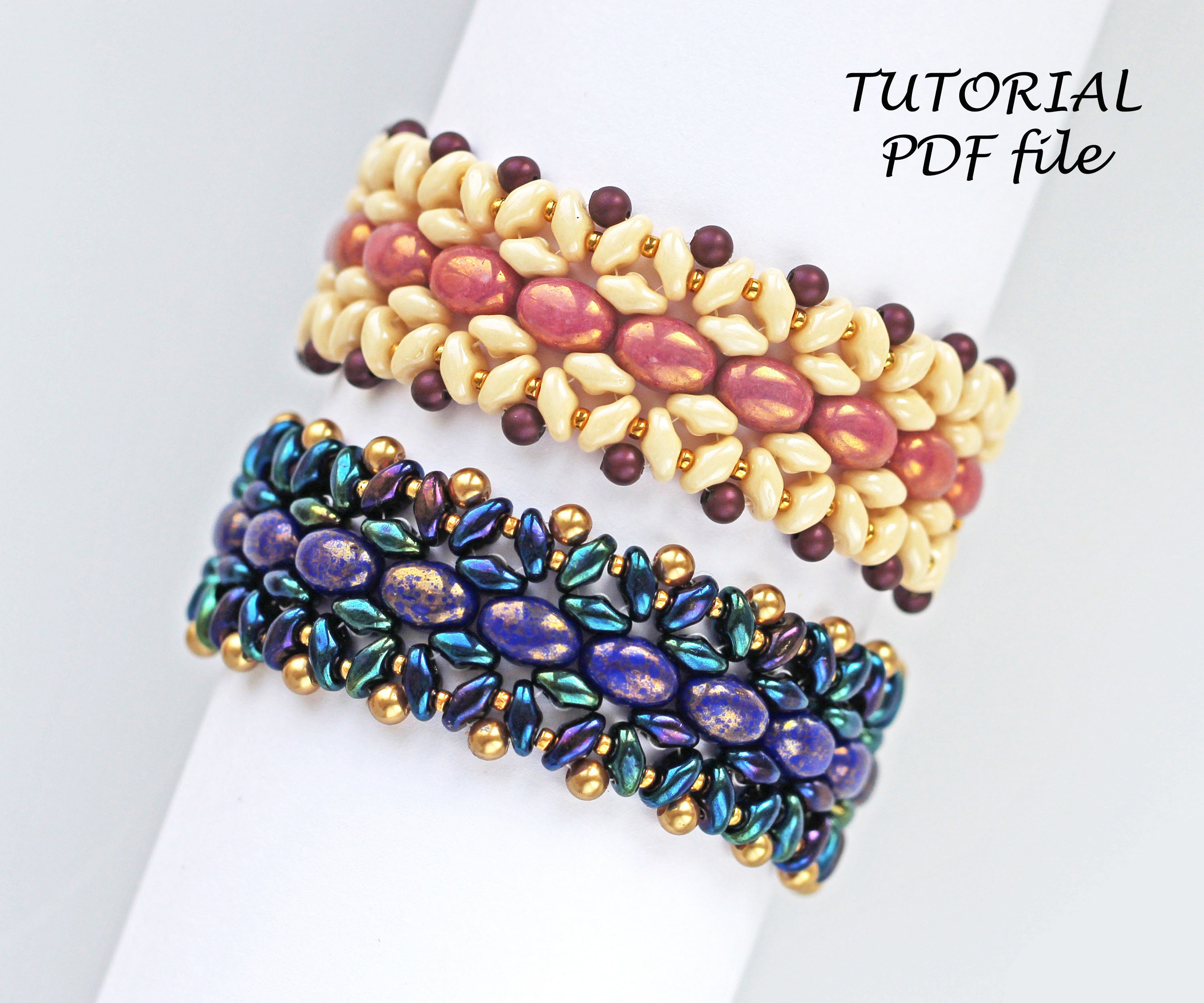 SuperDuo bead pattern Beaded bracelet with SuperDuo Beading | Etsy