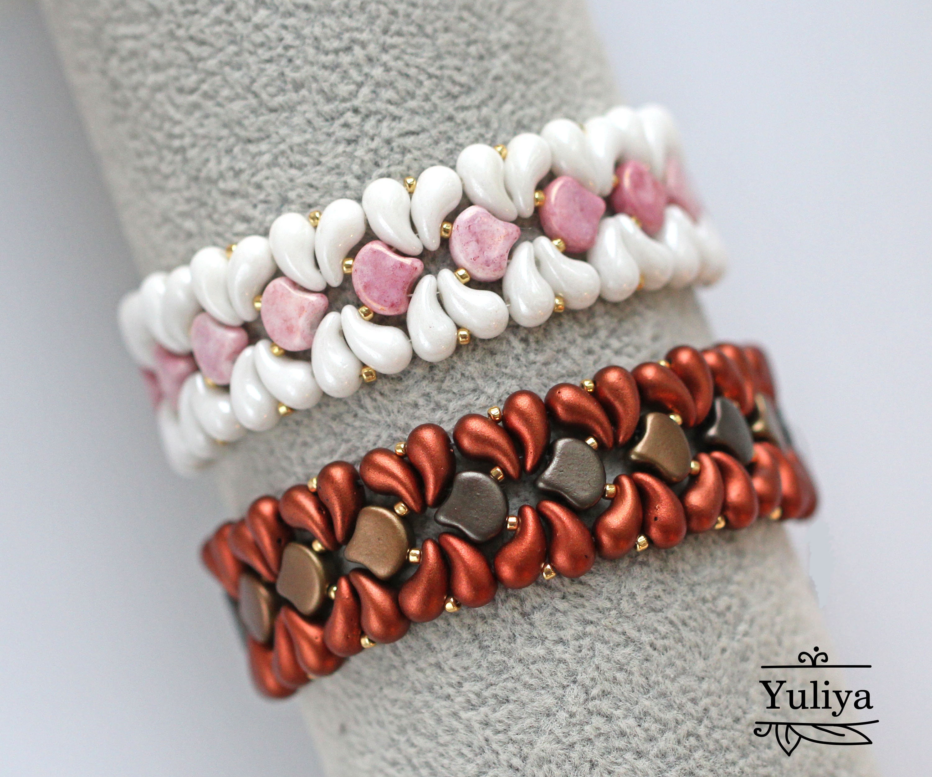 Bead Tutorials Ginko Bead Bracelet Pattern Ginko Beads - Etsy