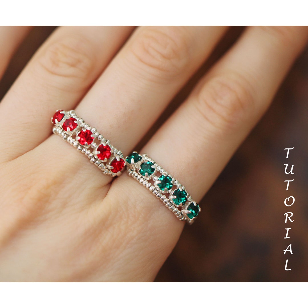 Bead Ring Tutorial Ring Pattern Beaded Ring Tutorial Beading