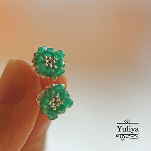 Beaded Stud Earrings Tutorial, Bead Pattern, Beading Tutorial~earring ...