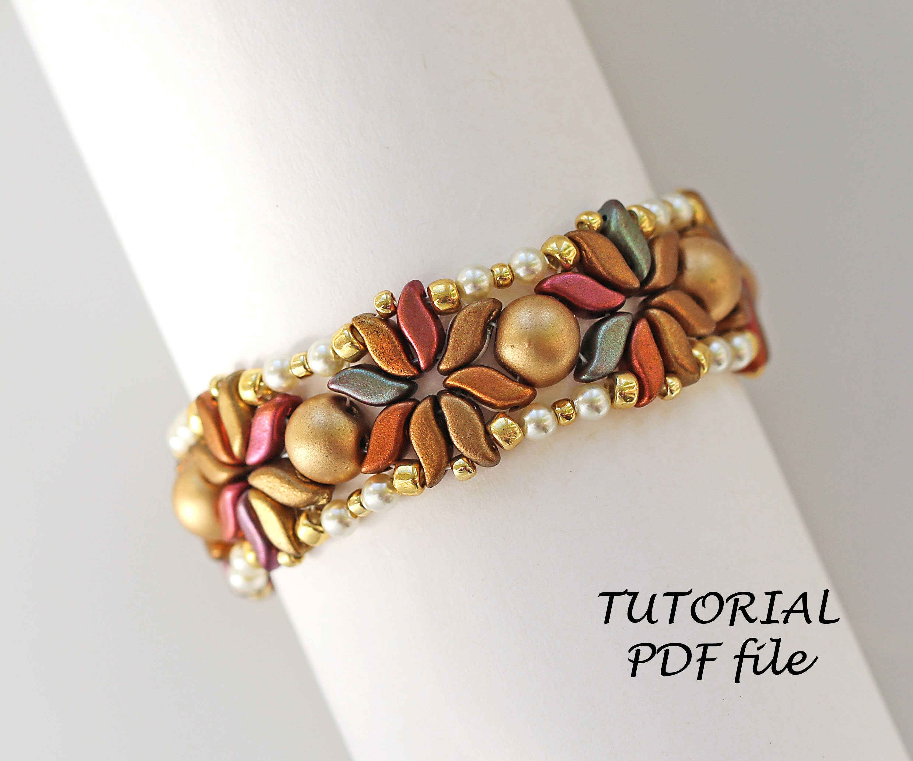 Beading Tutorial Bracelet Bead Bracelet Pattern Stormduo - Etsy