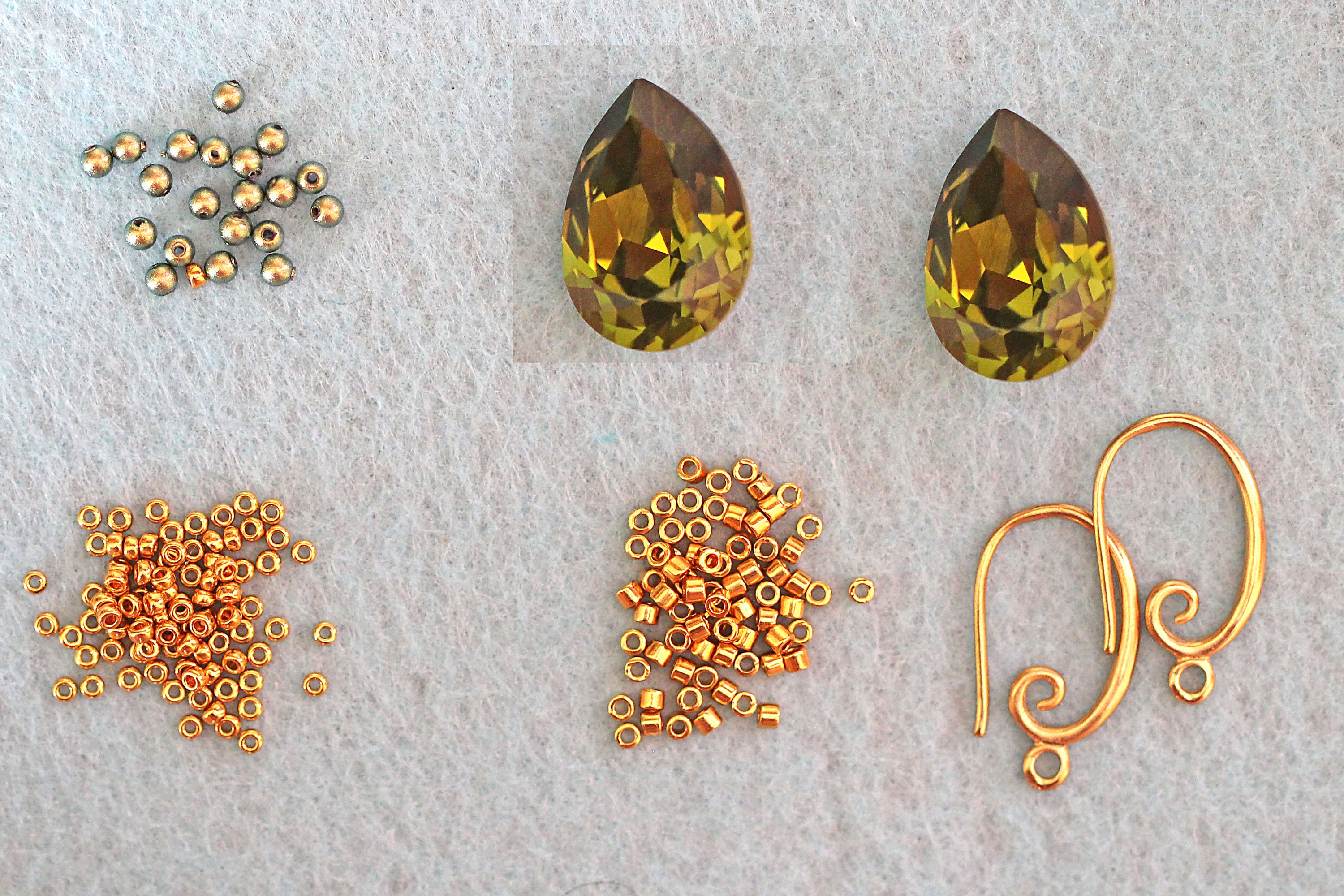 Beaded Earrings Tutorial Beading Pattern Pear Swarovski | Etsy