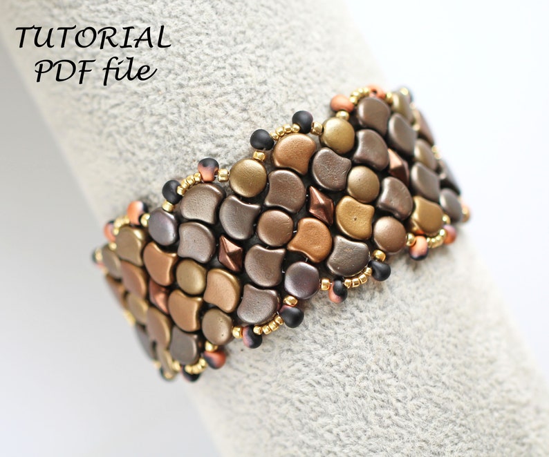 Bracelet Tutorial Bead Weaving Pattern Ginko Discduo Diamonduo Miyuki ...