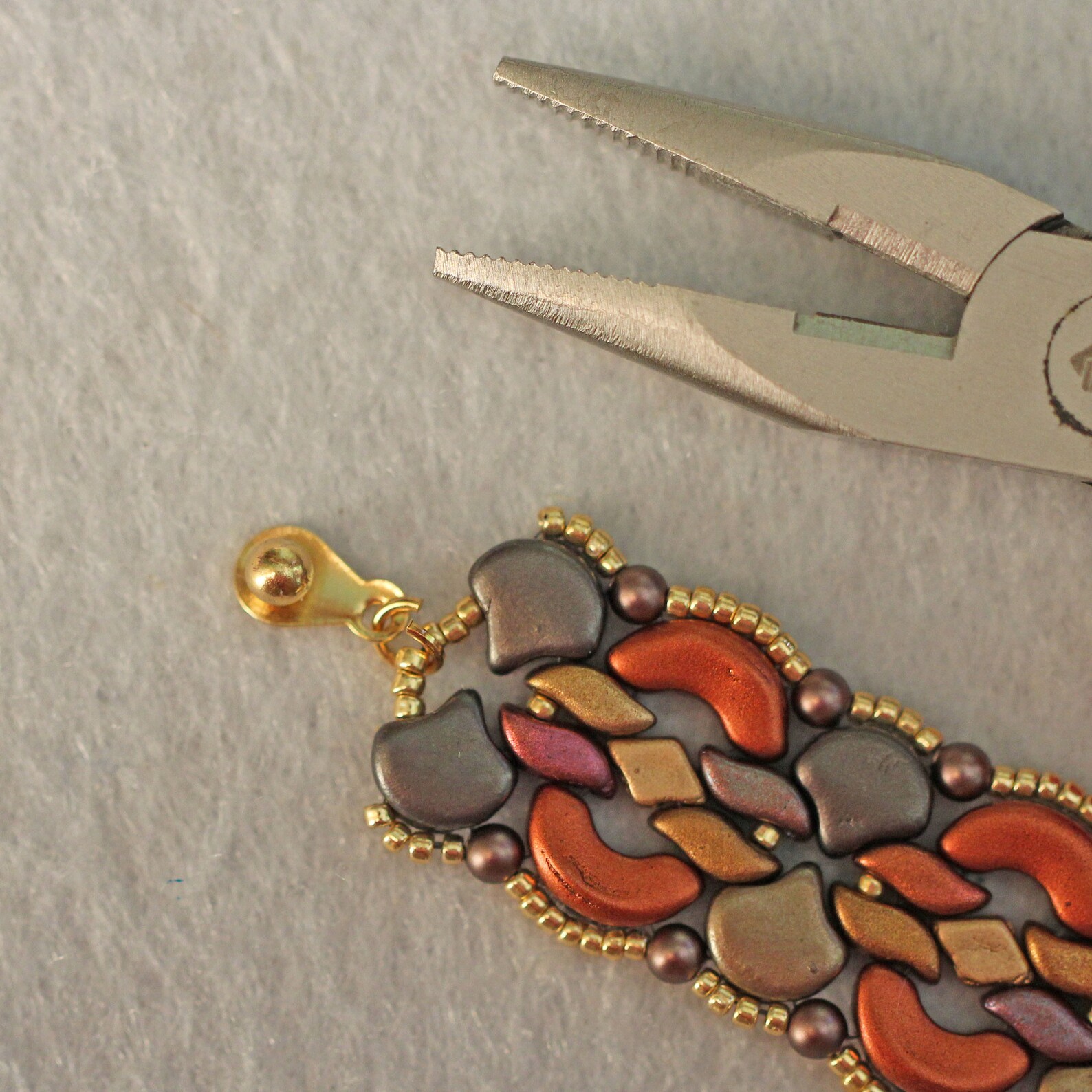 Bead Pattern Bracelet Ginko Bead Stormduo Tutorial 2 Hole | Etsy