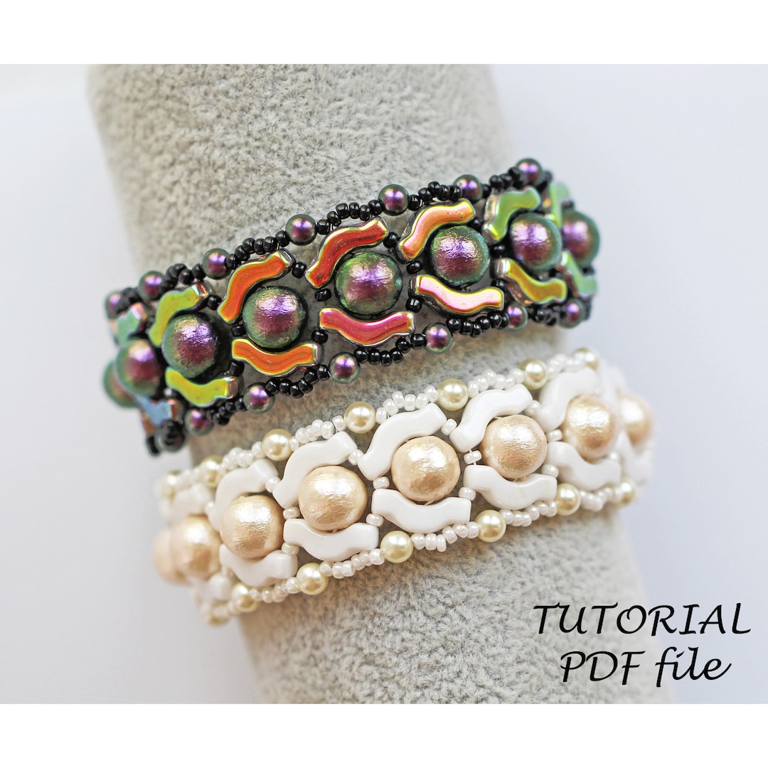 Beaded Bracelet Pattern, Bracelet Tutorial, Bead Pattern, Beaded ...