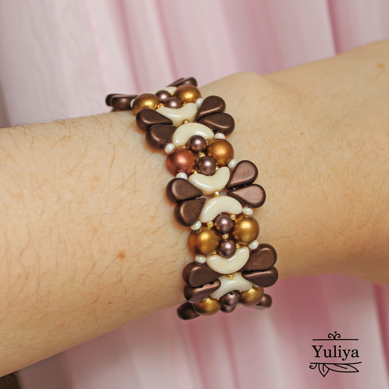 Bead Bracelet Tutorial Beading Tutorial Bracelet Two Hole - Etsy