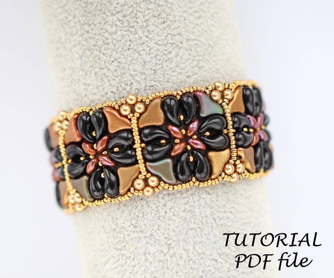 Beading Tutorial Beaded Bracelet Tutorial Bracelet | Etsy