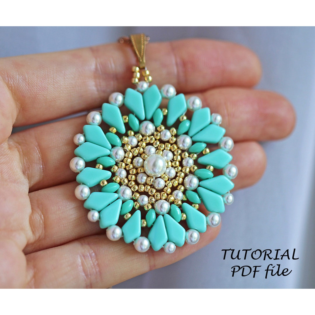 Pendant Tutorial, Bead Pendant Tutorial, Beadweaving Tutorial, Kite ...