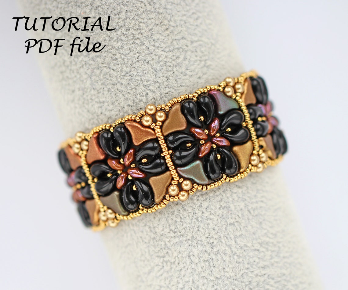 Beading Tutorial Beaded Bracelet Tutorial Bracelet | Etsy