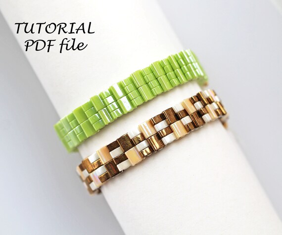 Tila bead pattern Miyuki Tila tutorial Beading tutorial | Etsy