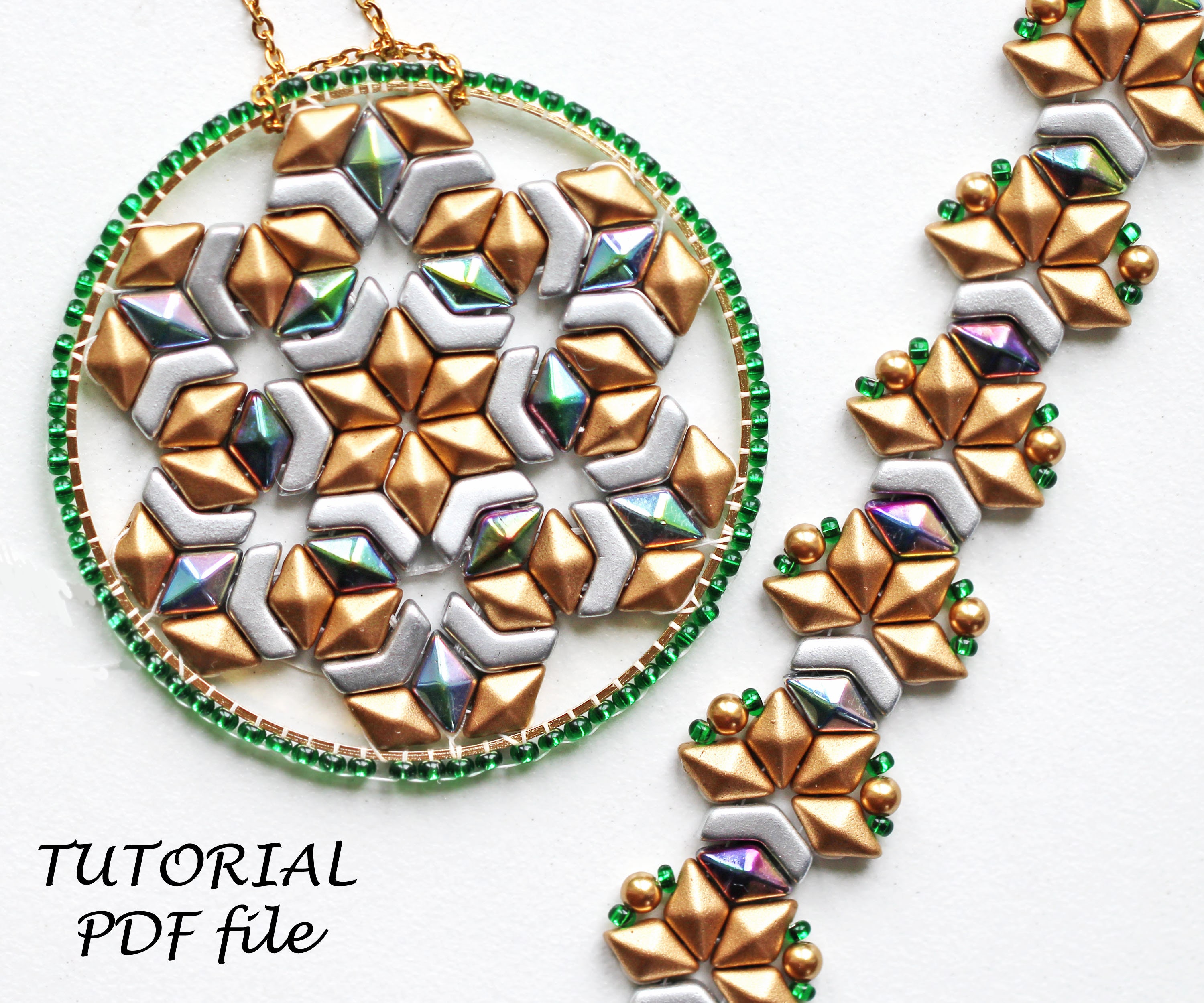 Beading Tutorial Beading Pattern Beaded Jewelry Tutorial | Etsy