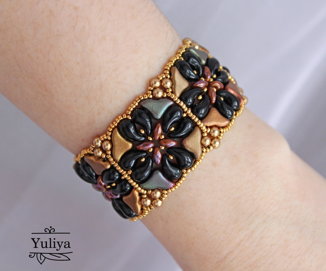 Beading Tutorial Beaded Bracelet Tutorial Bracelet | Etsy