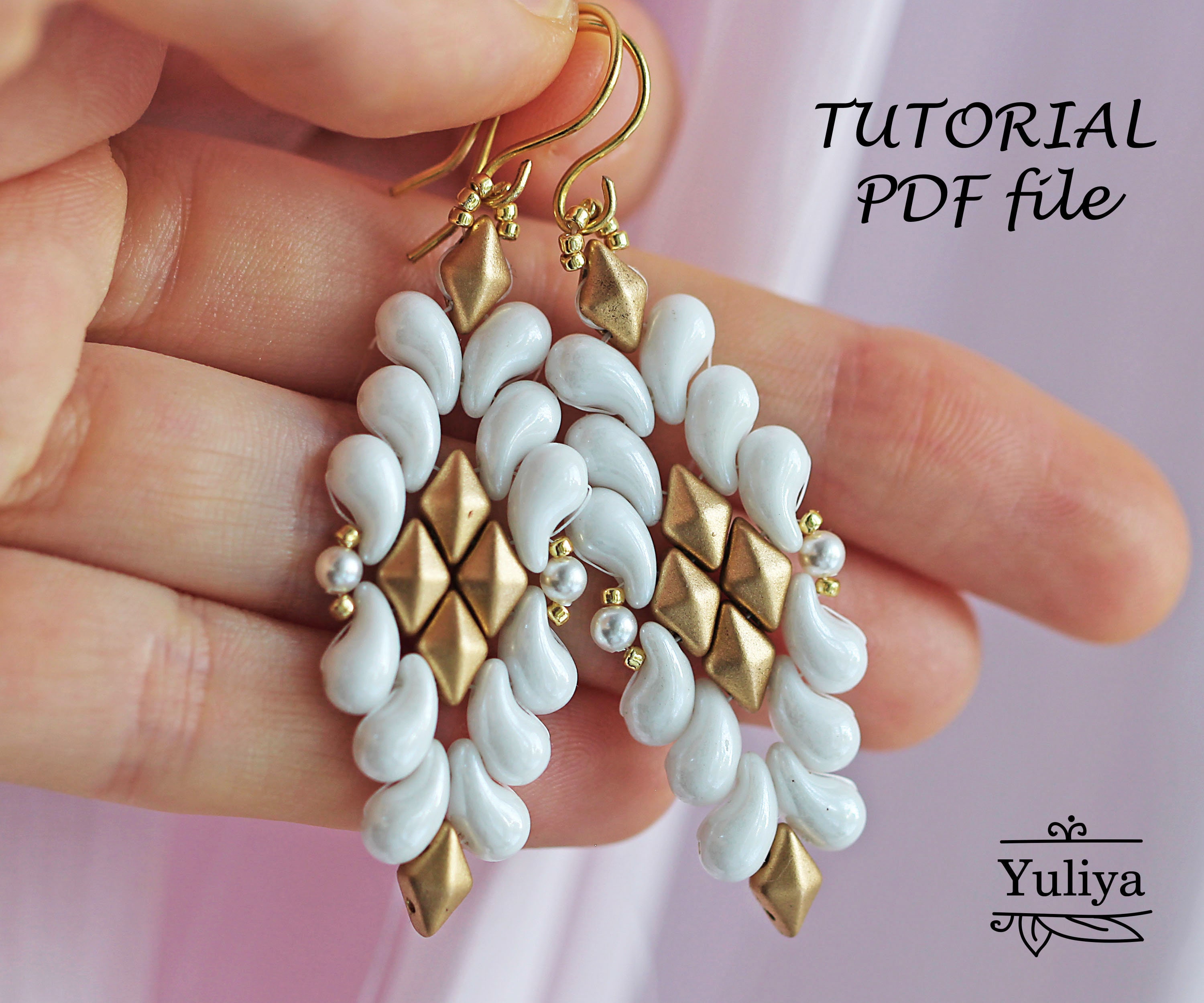 Beaded Earrings Tutorial Earrings Pattern Bead Earrings - Etsy