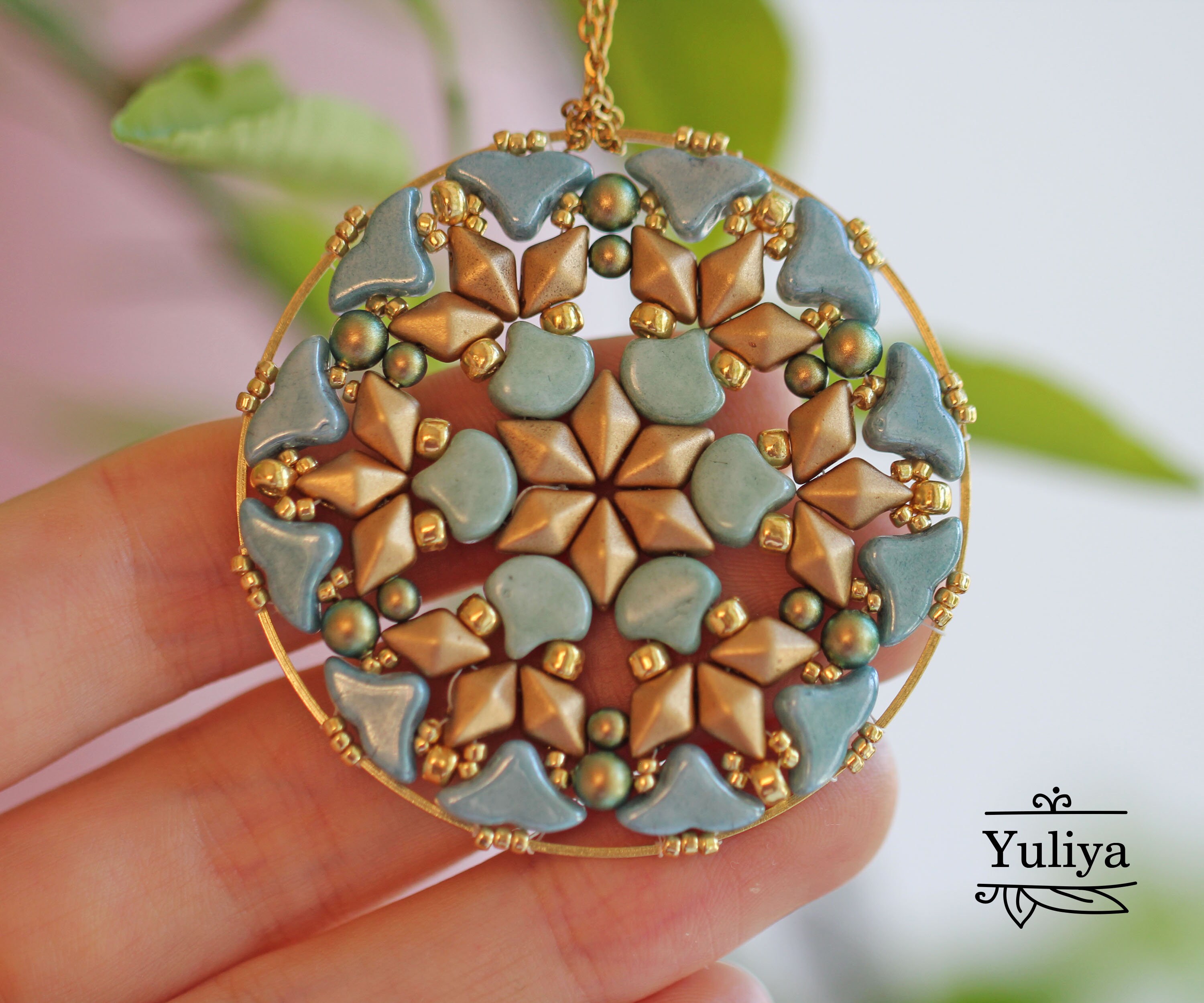 Beading Pattern Pendant Tutorial Bead Mandala Tutorial | Etsy