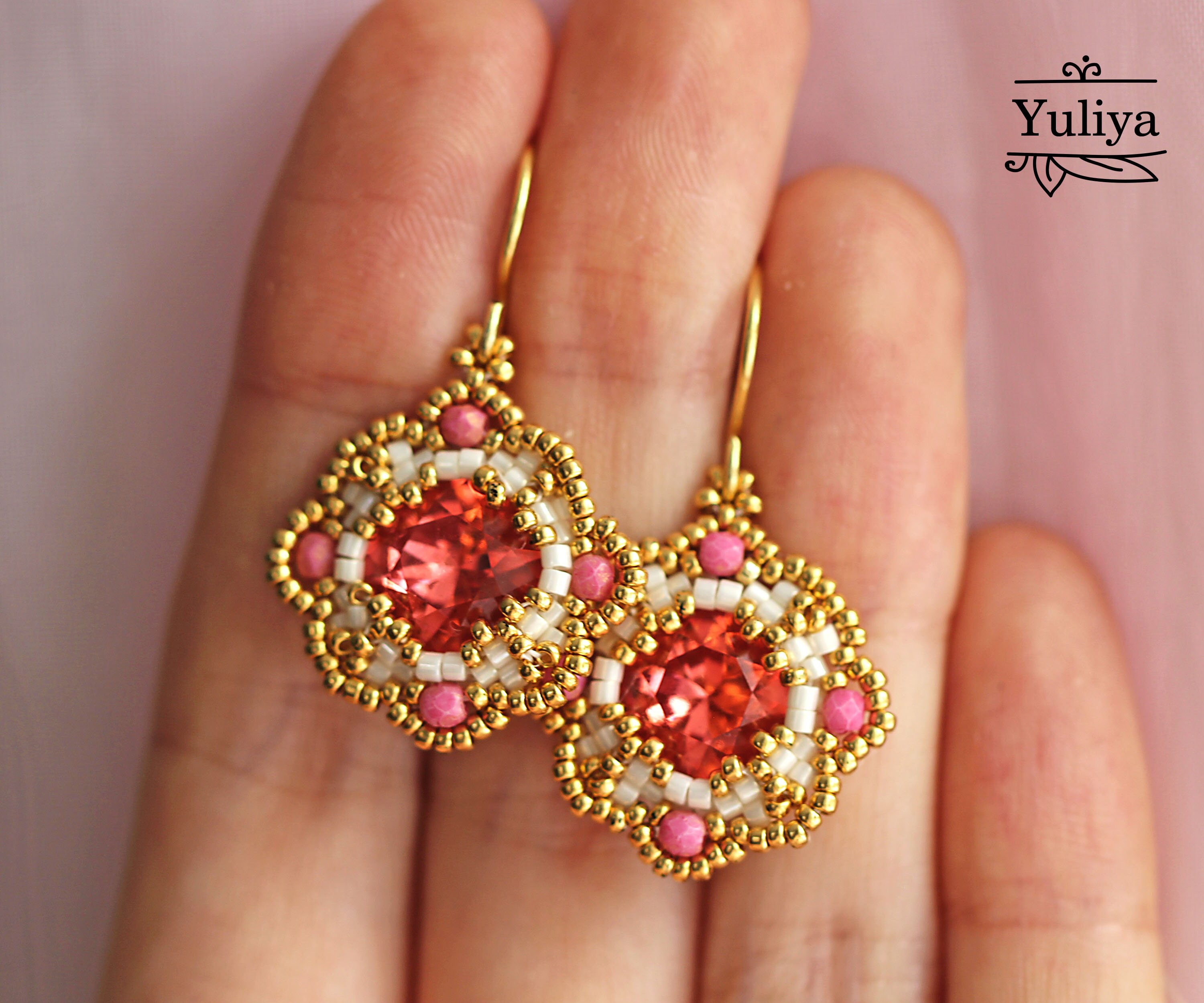 Beading Tutorial and Pattern Beaded Earrings Tutorial 470 - Etsy