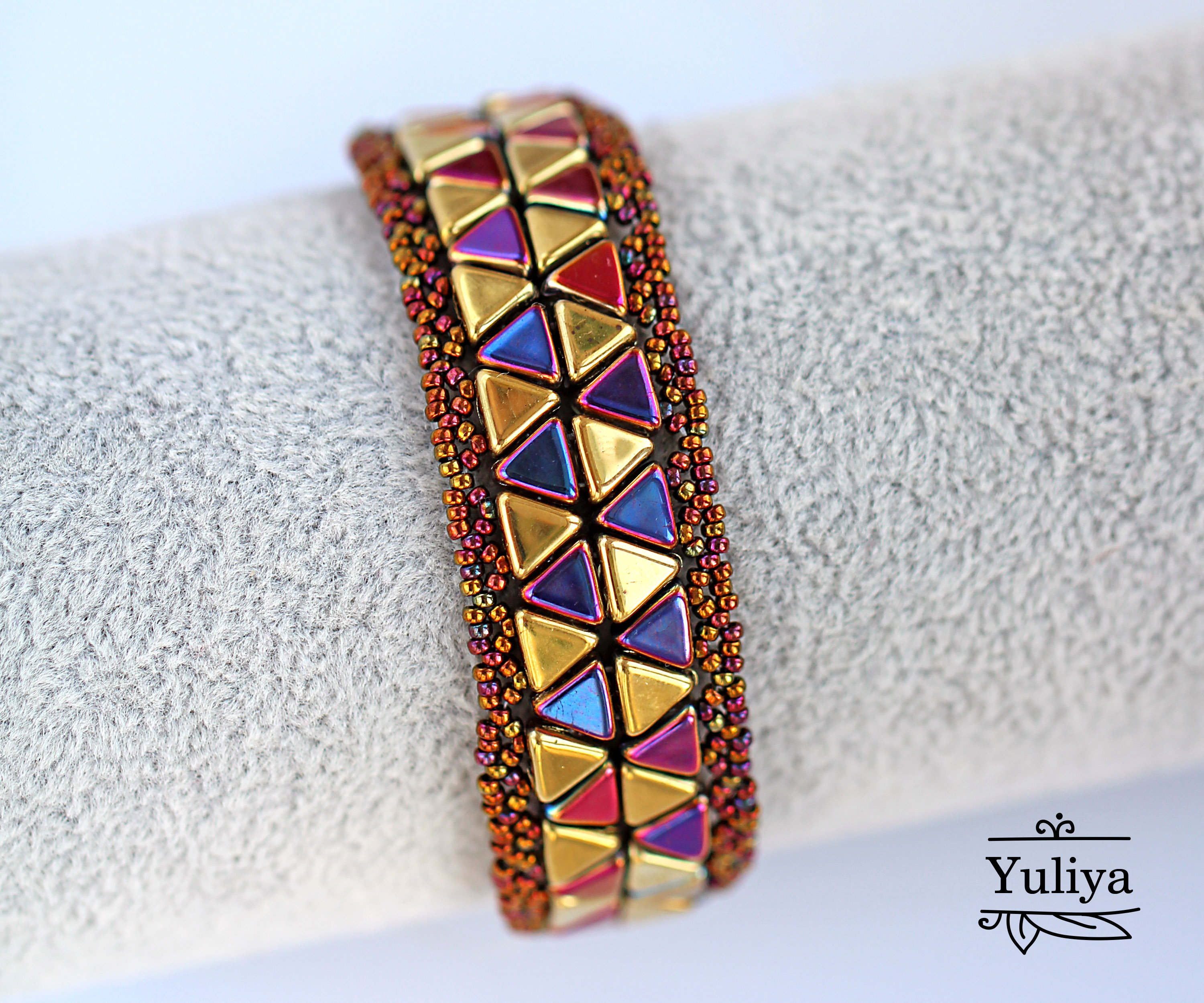 Tutorial Beaded Bracelet Kheops Par Puca Bead Pattern - Etsy