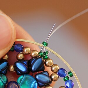 Pendant Tutorial, Beading Tutorial, Bead Mandala Pattern, Beaded Jewelry Tutorial ~ Ginko, Silky ...