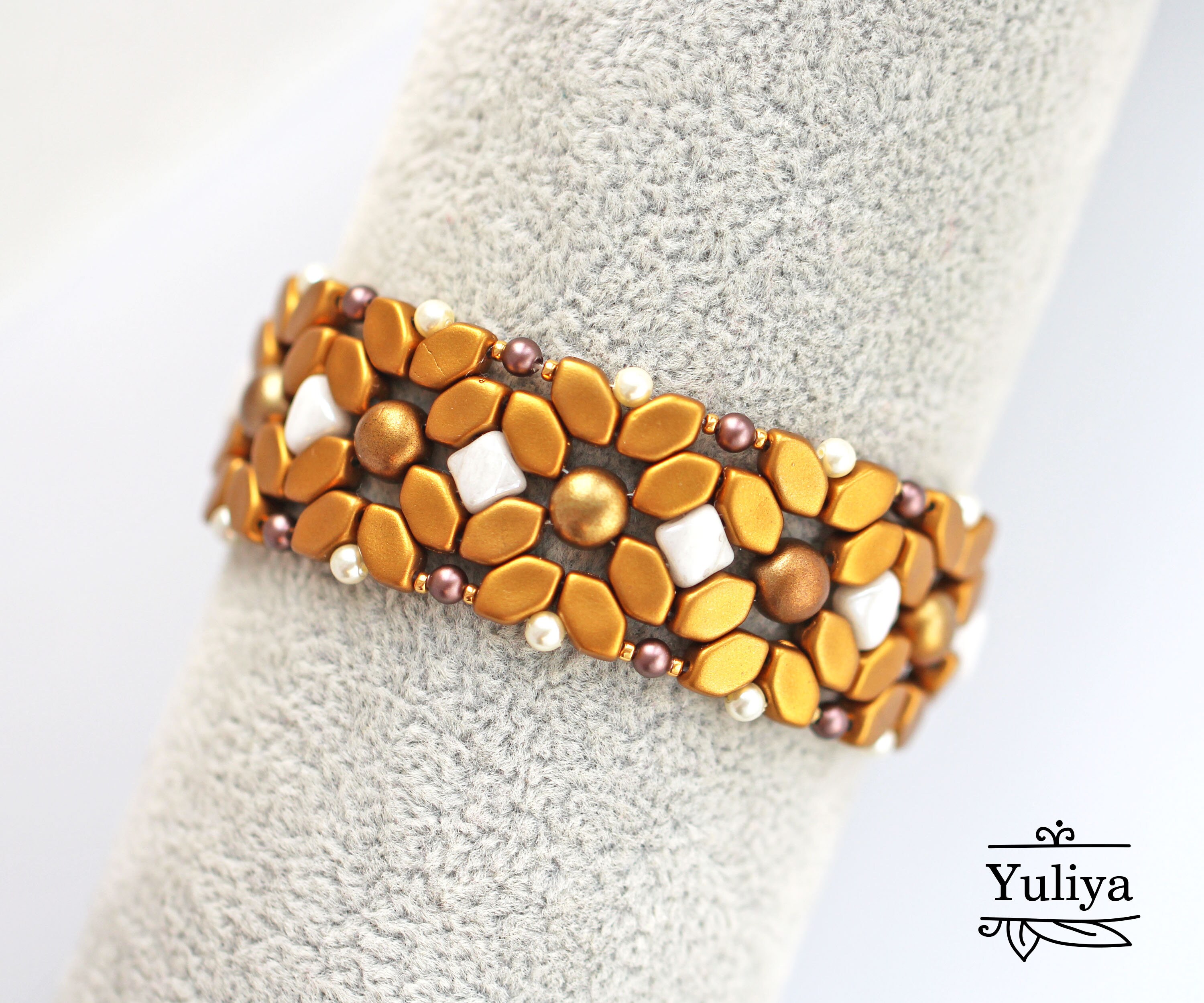 Beading tutorial bracelet Bead pattern bracelet Paros par | Etsy