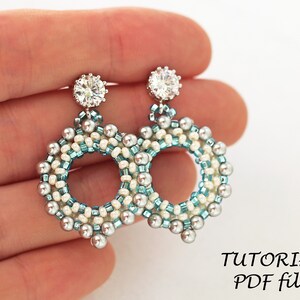 Hoop earrings tutorial Bead earrings pattern Seed bead | Etsy