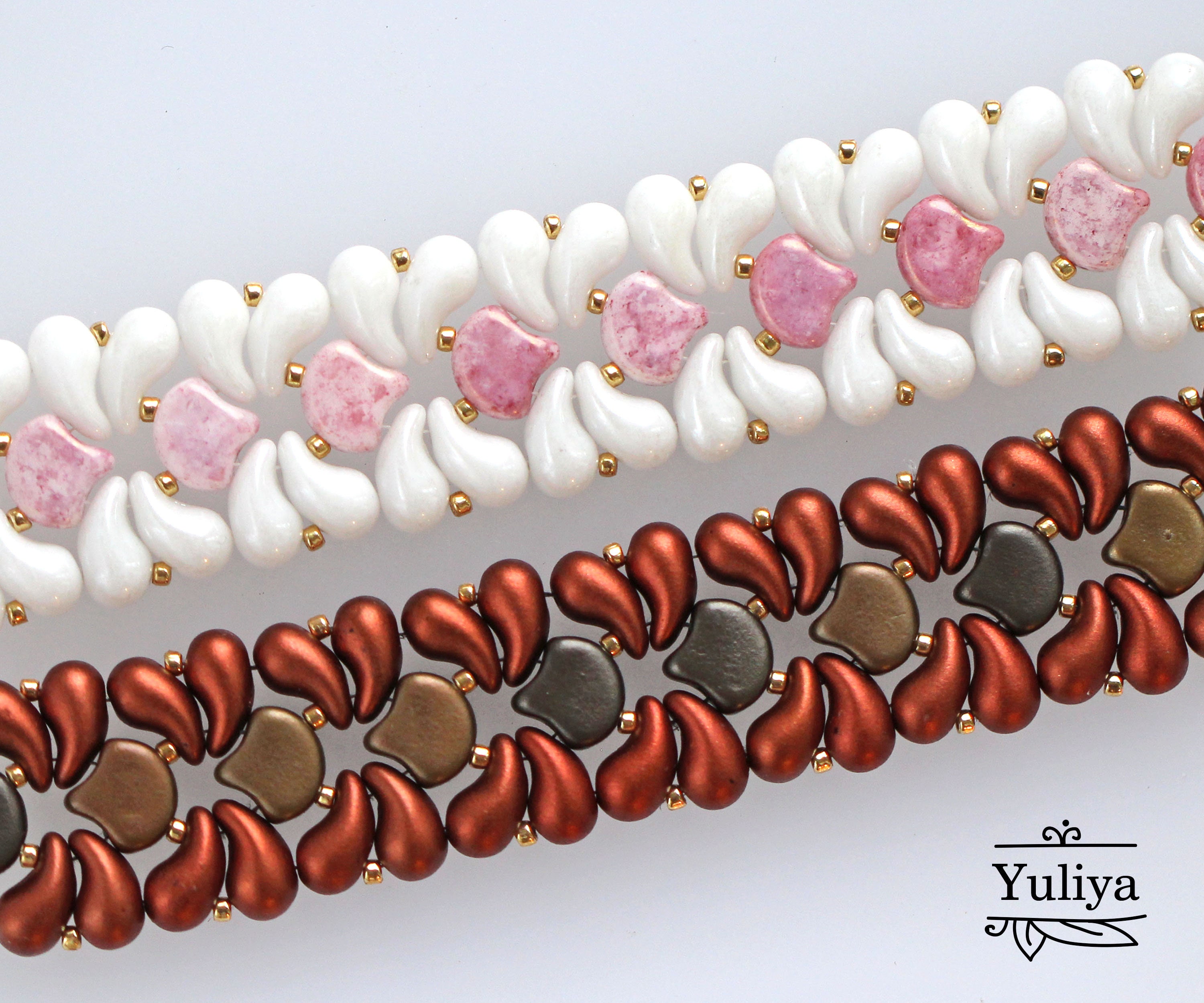 Bead Tutorials Ginko Bead Bracelet Pattern Ginko Beads - Etsy