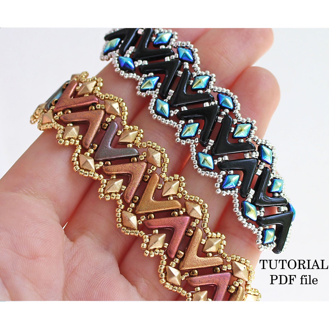 Beading Tutorial, Bead Bracelet Pattern, Beadwork Pattern, Bead Weaving ...