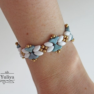 Step-by-step Beaded Jewelry Tutorial Bracelet Pendant Pattern Irisduo ...