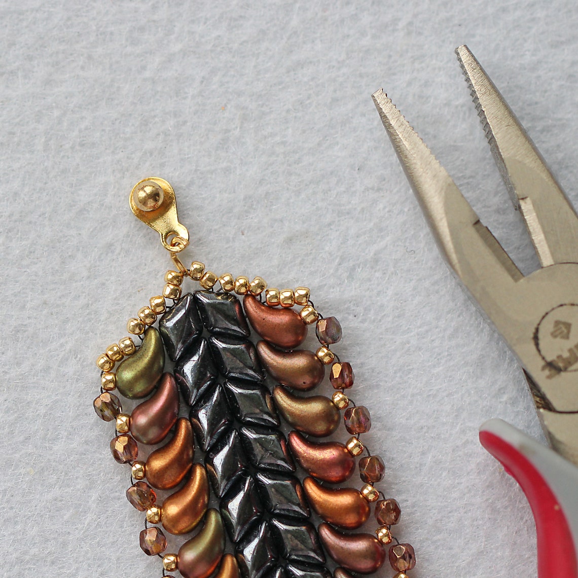 Beaded bracelet tutorial DiamonDuo GemDuo bead tutorial | Etsy