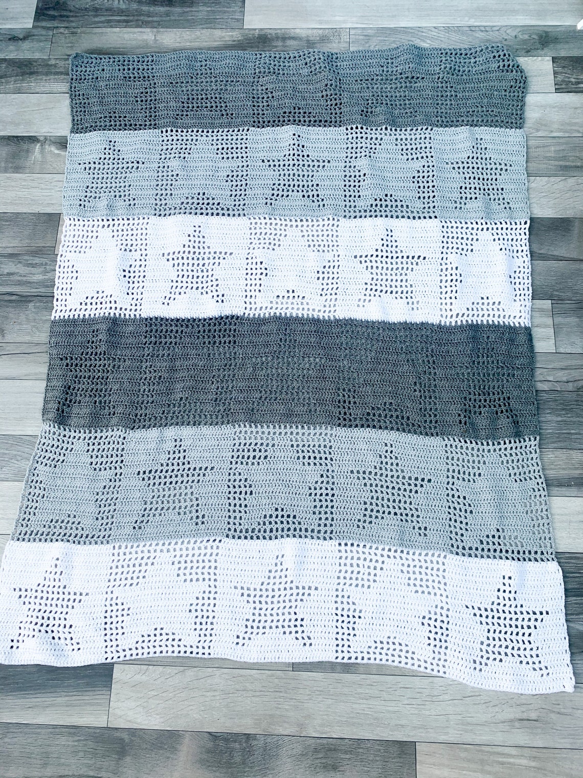 Steren Filet Crochet Star Blanket Pattern/gender Neutral Baby - Etsy