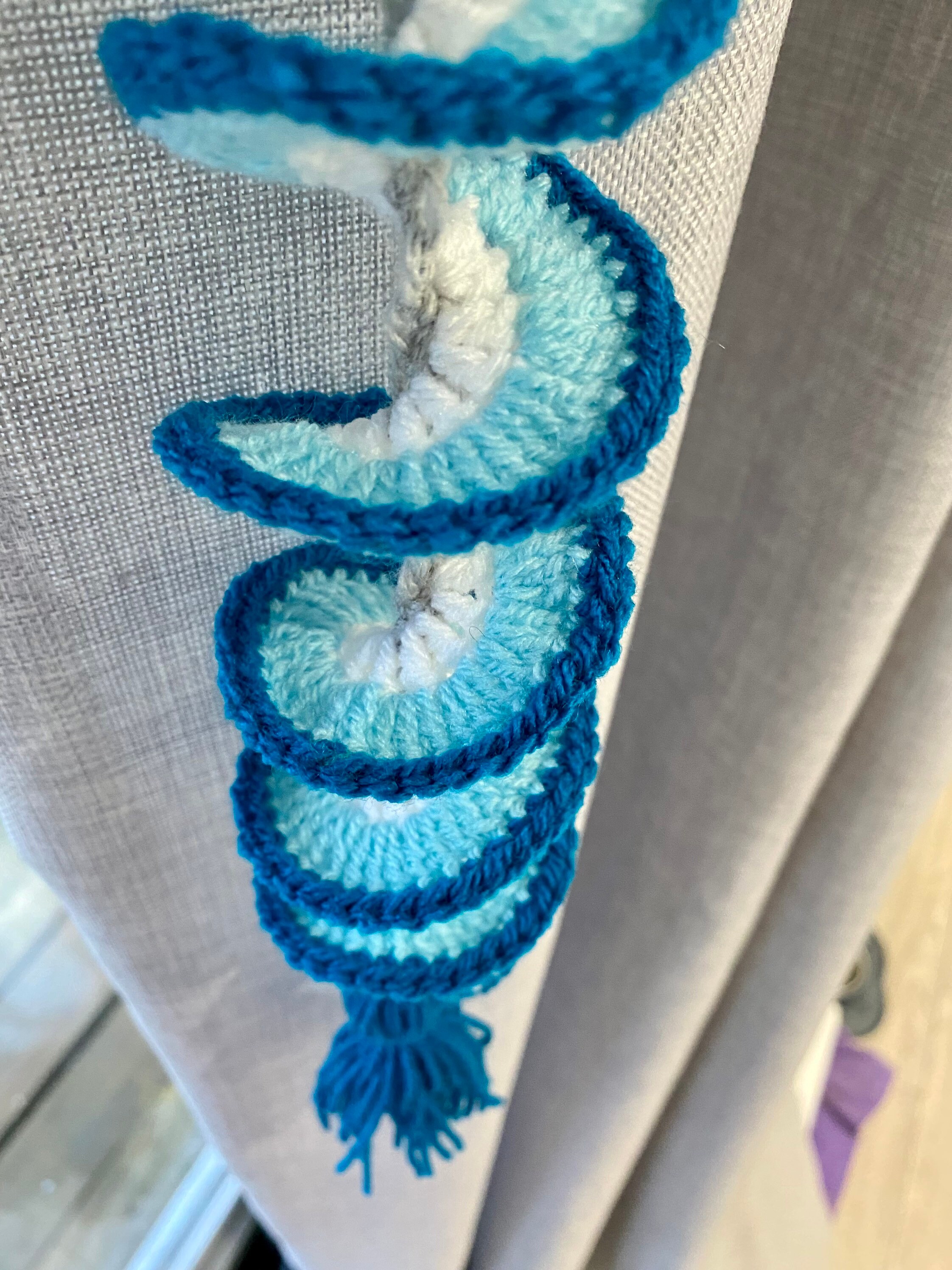 Crocheted wind spinner / wind chime / decoration | Etsy