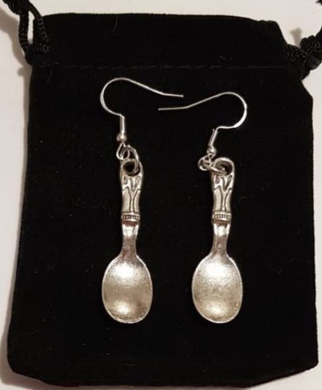 Retro Boho Dangly Spoon Earrings on Sterling Silver Hooks, Cutlery ...