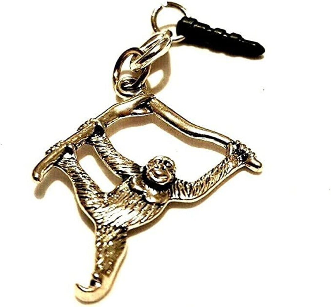Tibetan Silver 3D Orangutan Ape Monkey Phone Charm Mobile Phone Plug ...