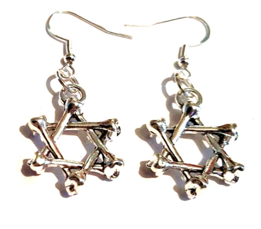Stunning 3D Star of David Earrings on Sterling Silver Hooks, Jerusalem ...