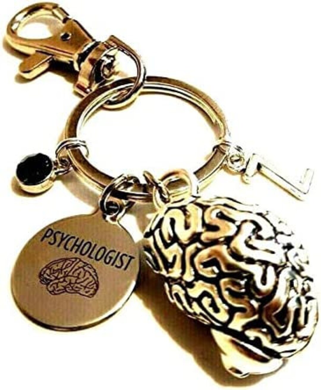 Personalised Psychologist and 3D Brain Graduation Keychain, With ...