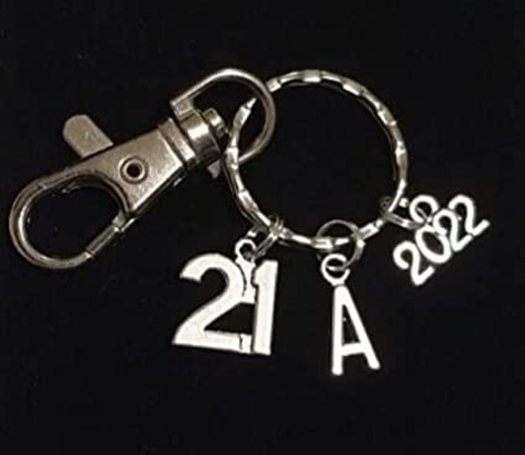 Personalised 21 21st Birthday Keychain With Initial & Year - Etsy New ...