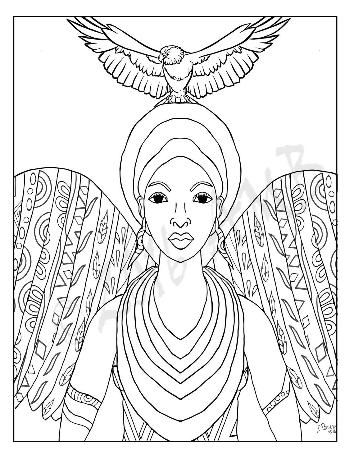 Faces Coloring Pages - Etsy