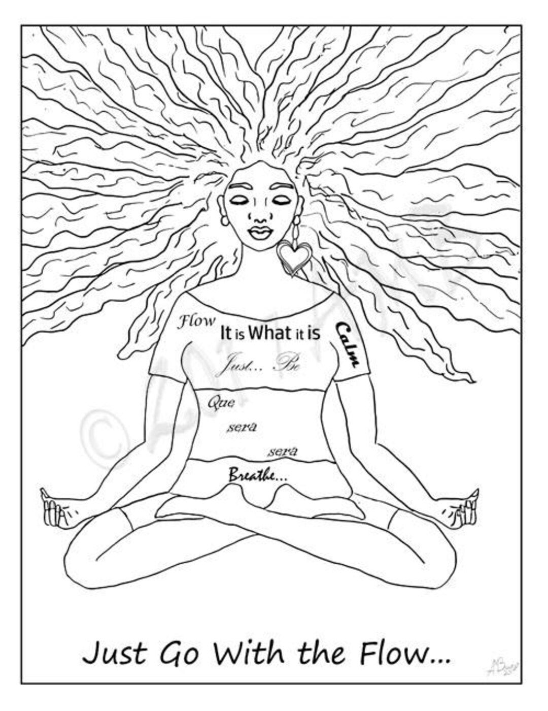 Flow Coloring Page - Etsy