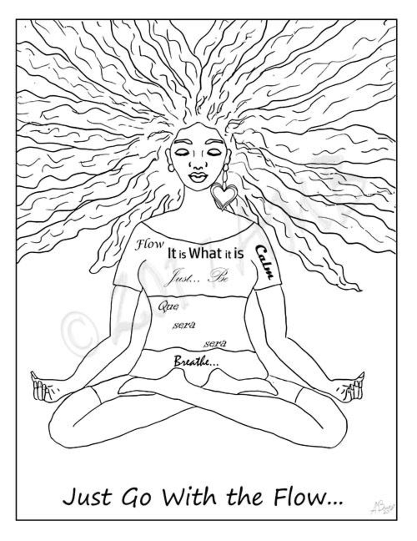 Flow Coloring Page - Etsy