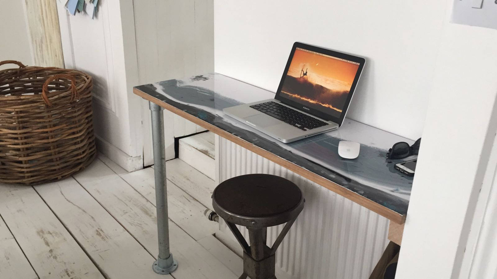 Scandi Style Resin Art Desk Top Resin Art Resin Desk Top Resin Worktop ...