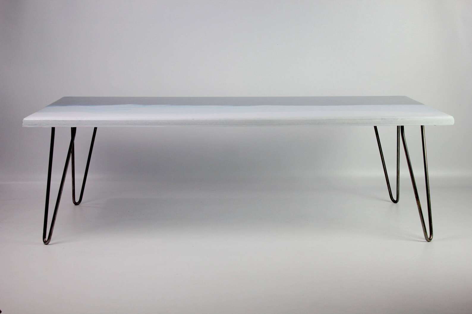 Ocean Side Resin Art Coffee Table Pin Leg Coffee Tables Resin Coffee ...