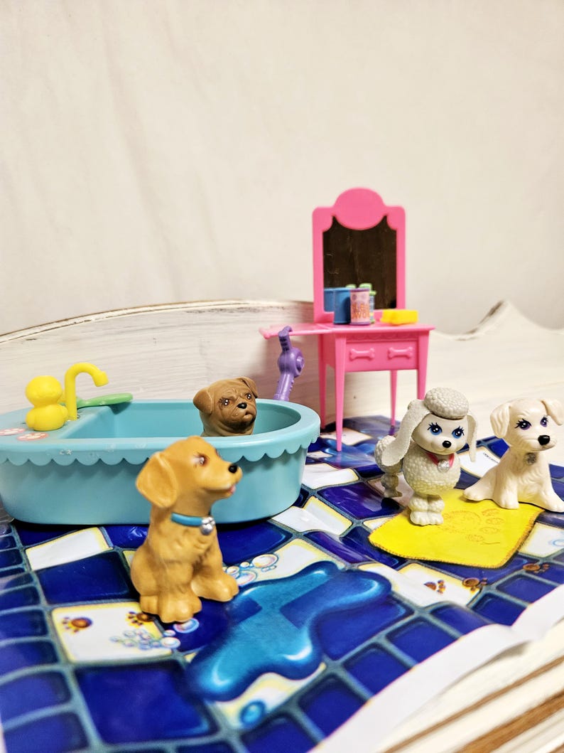 Vintage Littlest Pet Shop Splash Happy Puppies Playset 1993 by Kenner ...