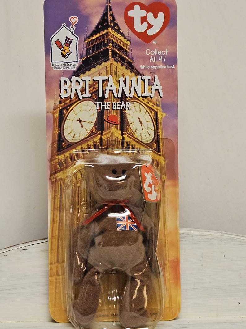 Ty Teenie Beanie Babies, Set of 4 Bears, Maple, Erin, Britannia, Glory ...