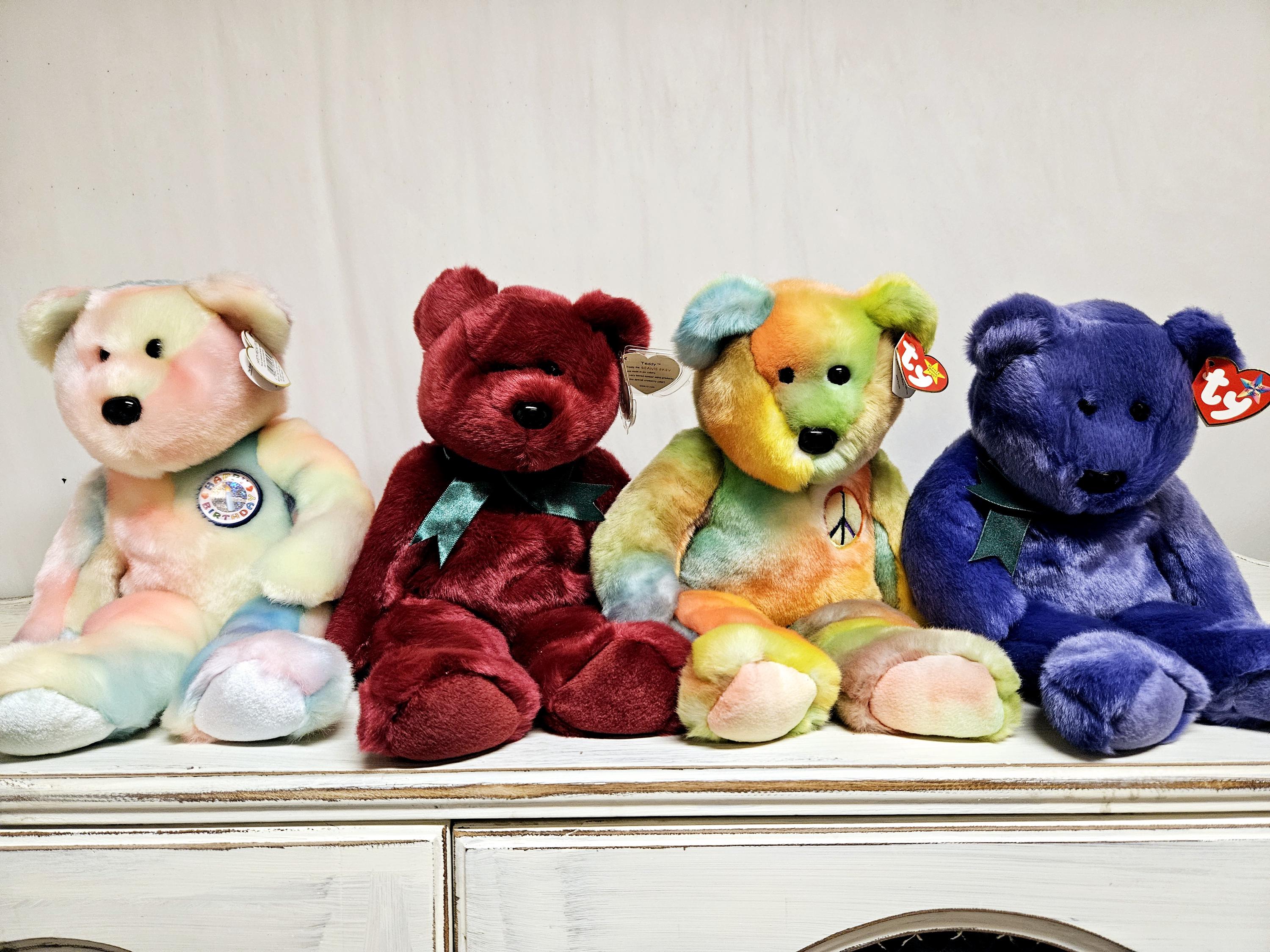 Ty Beanie Buddies Teddy, Peace, B.B Bear, Employee Bear, Vintage, Rare ...