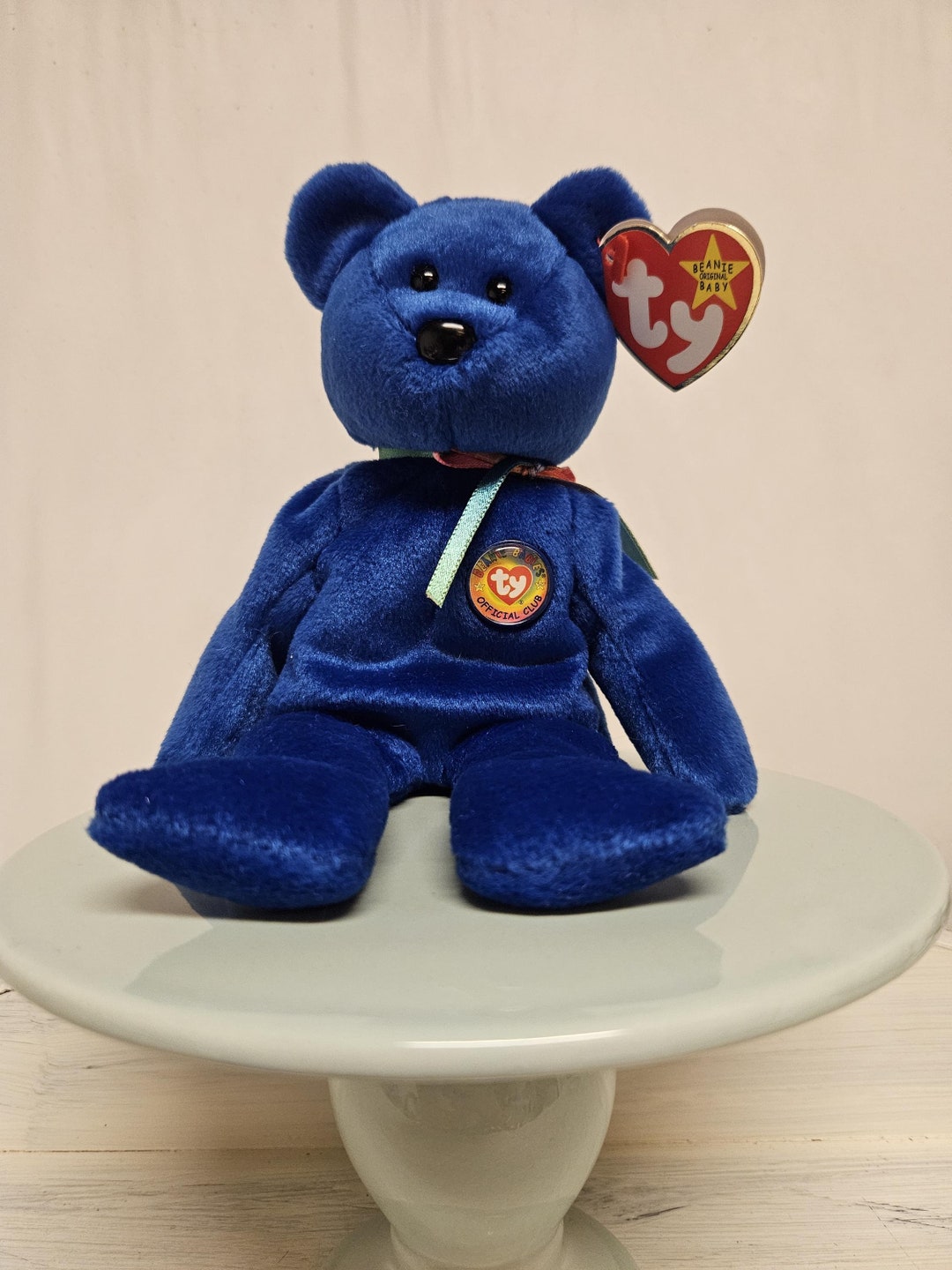 Ty "clubby" the Bear Beanie Baby, 5th Generation, Vintage, Rare, and ...